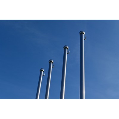 Stand for 4 flags, Floor, Material stainless steel polished and brushed ...